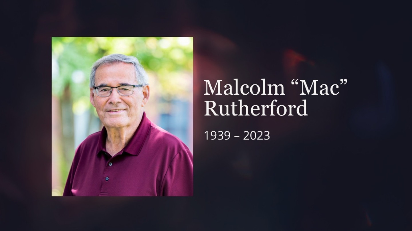 Remembering Malcolm "Mac" Rutherford | Department of Earth ...